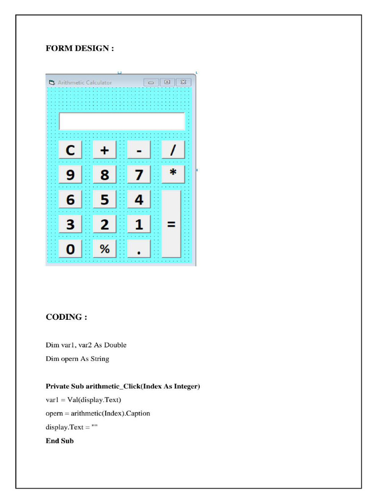Calc, Mdi, Fibo | PDF