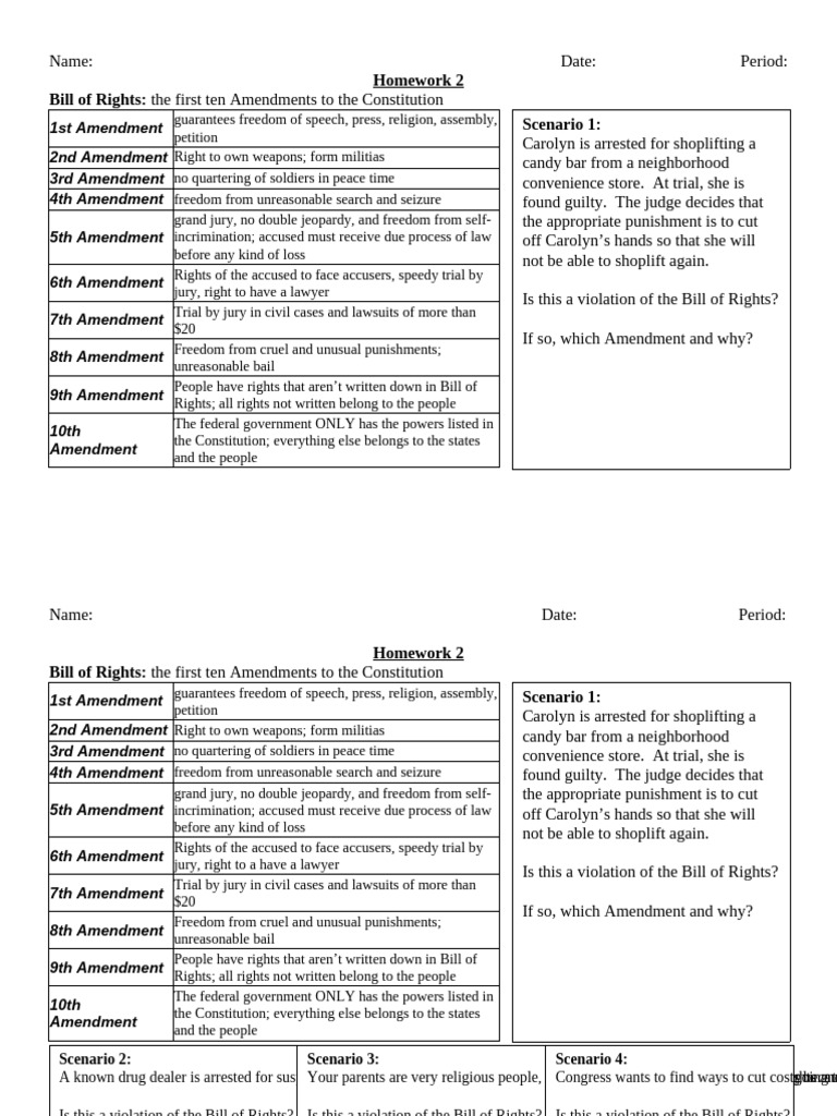 HW_2 | PDF | United States Bill Of Rights | Fourth Amendment To The ...