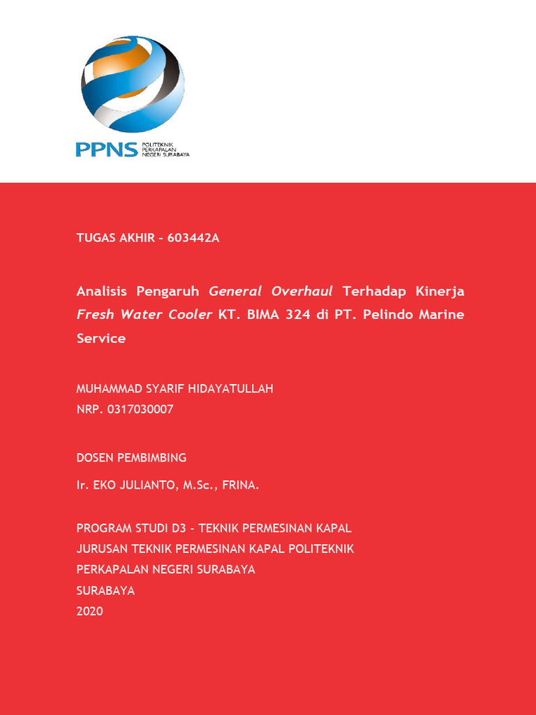 Syarif - 0317030007 - Final Year Project Book | PDF