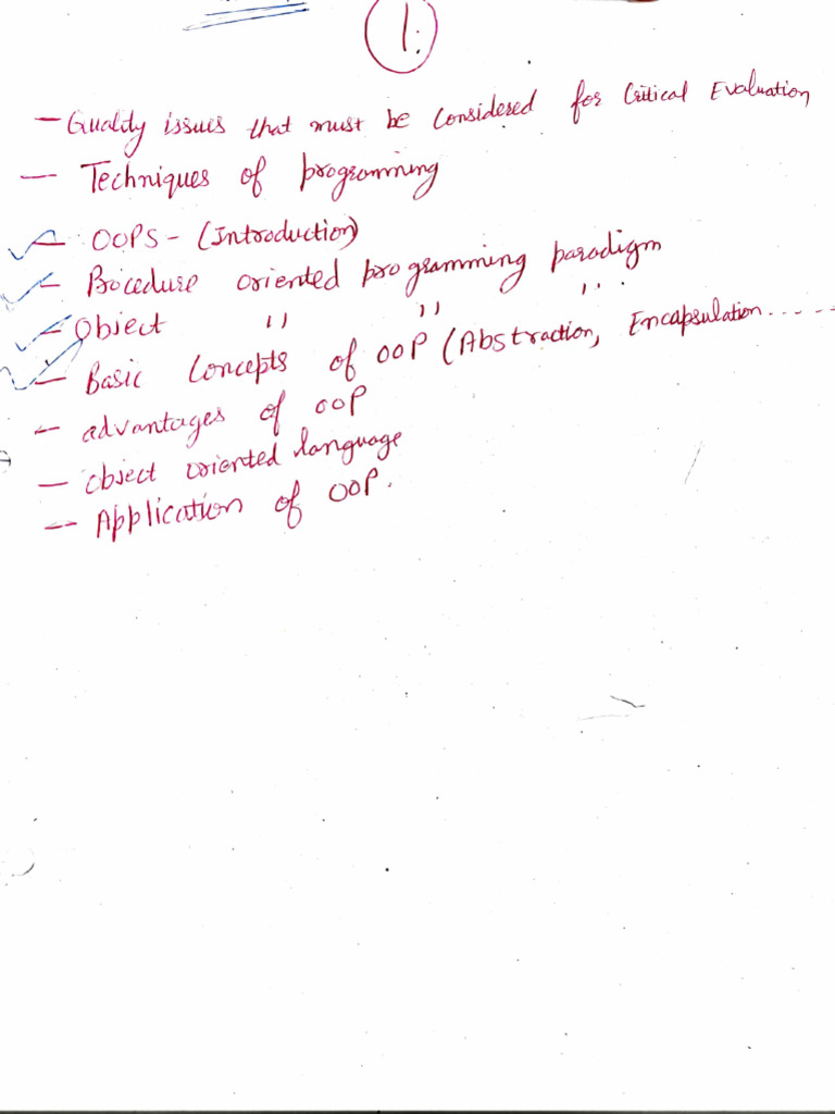 Unit-1 (A) OOPS | PDF