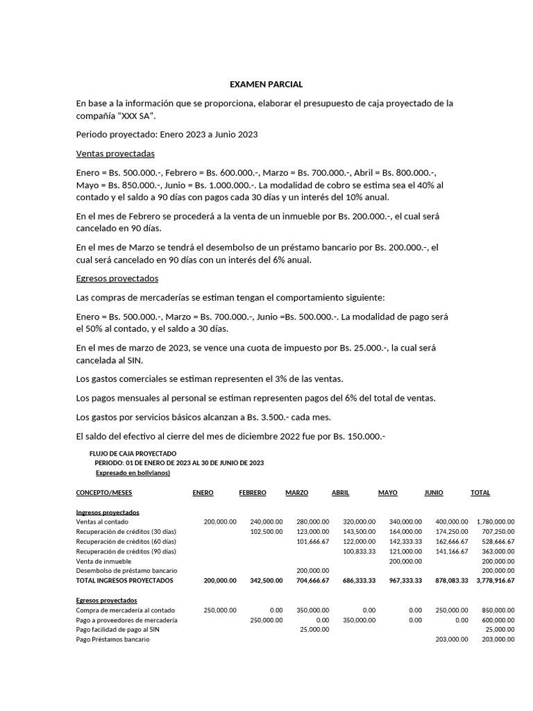 Practico 3 Flujo de Caja | PDF | Economias | Dinero