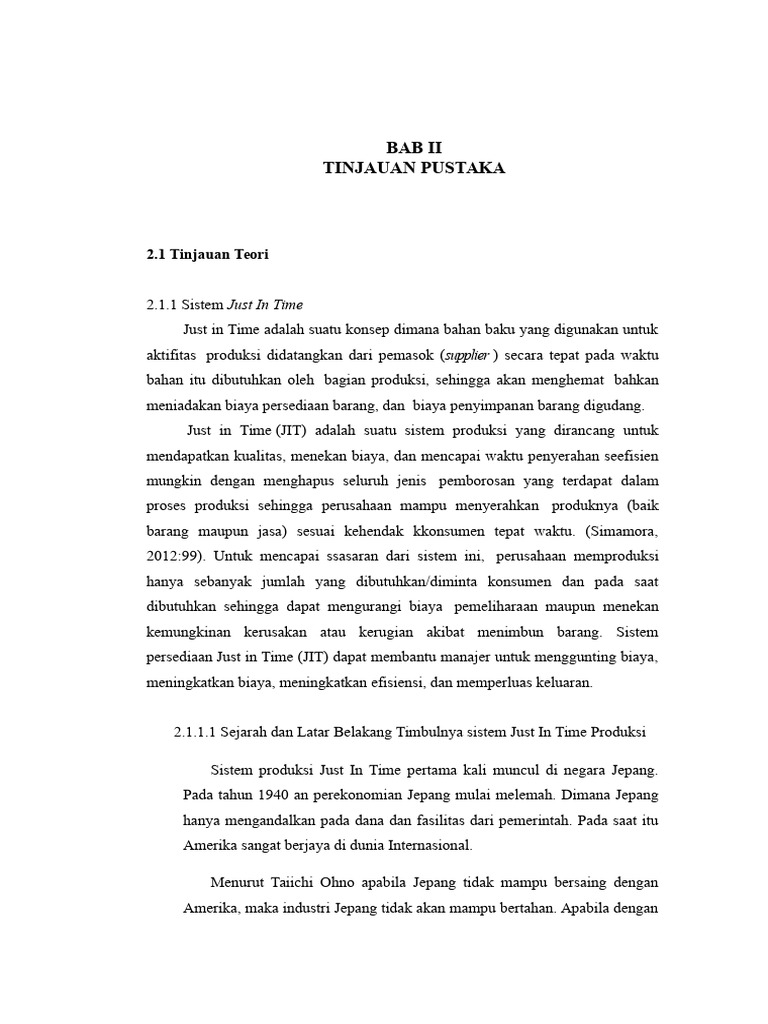 BAB II TINJAUAN PUSTAKA | PDF