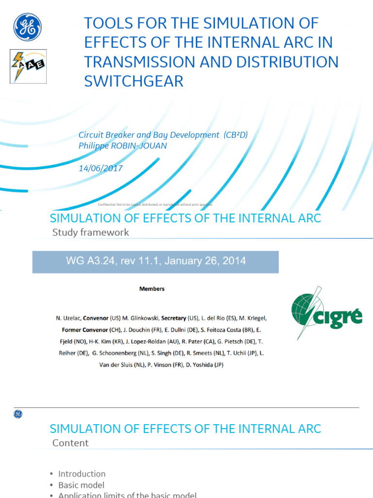 CIGRE 2014 A324 Arc Interne | PDF | Electric Arc | Gases