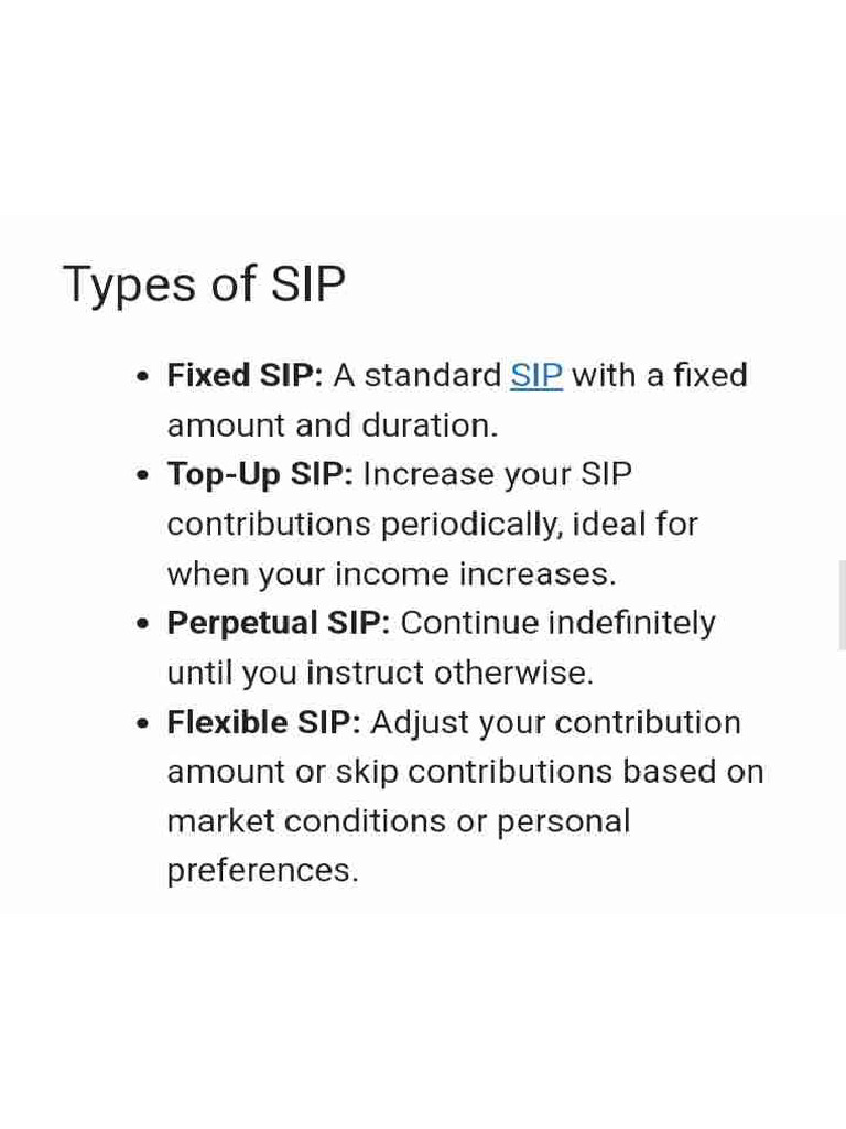 TYPES OF SIP | PDF