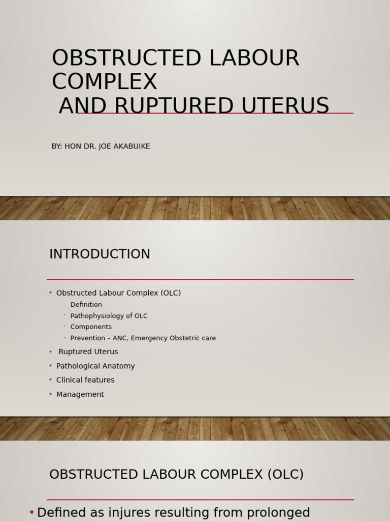Obstructed Labour Complex | PDF | Uterus | Childbirth
