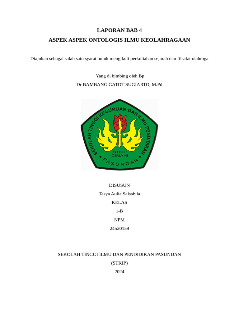 LAPORAN BAB 4 TASYA | PDF