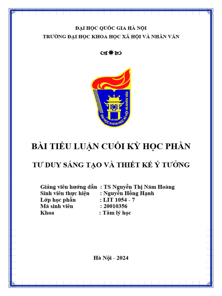 Tiểu Luận CK TDST | PDF
