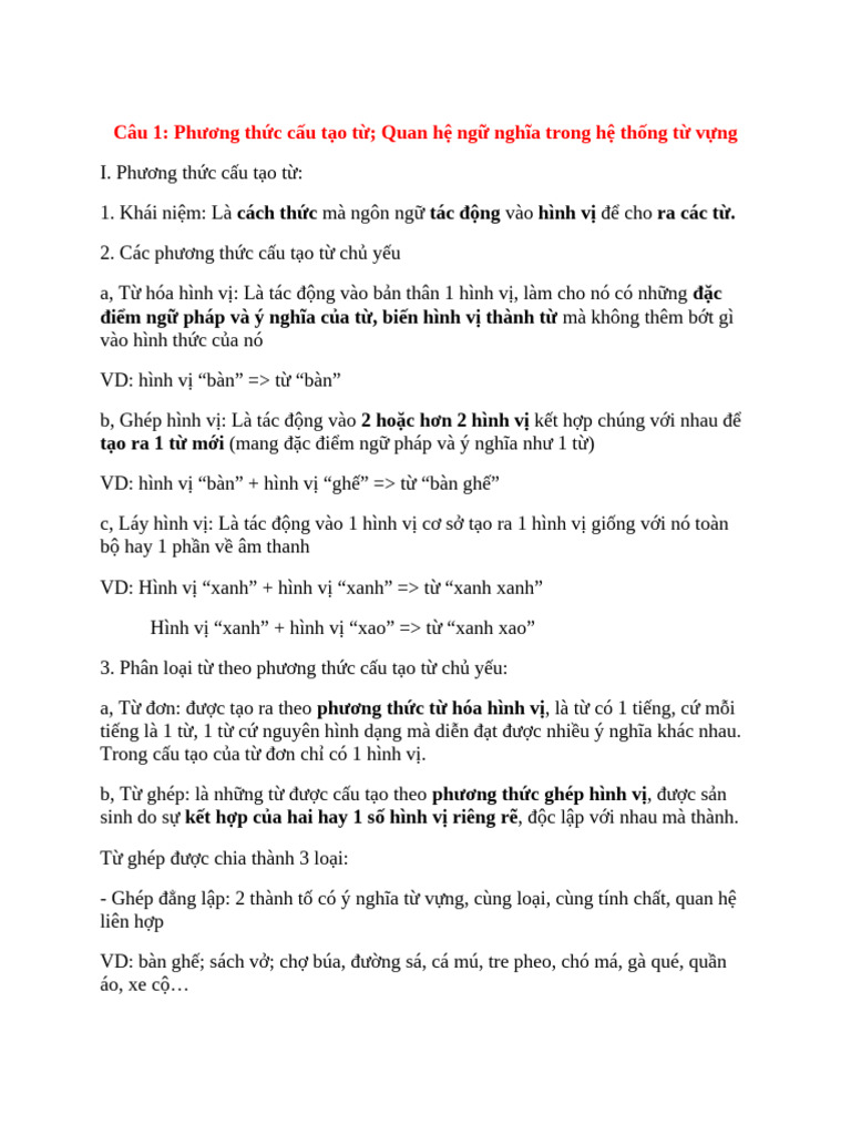 Nhập môn VNH cuối kì | PDF