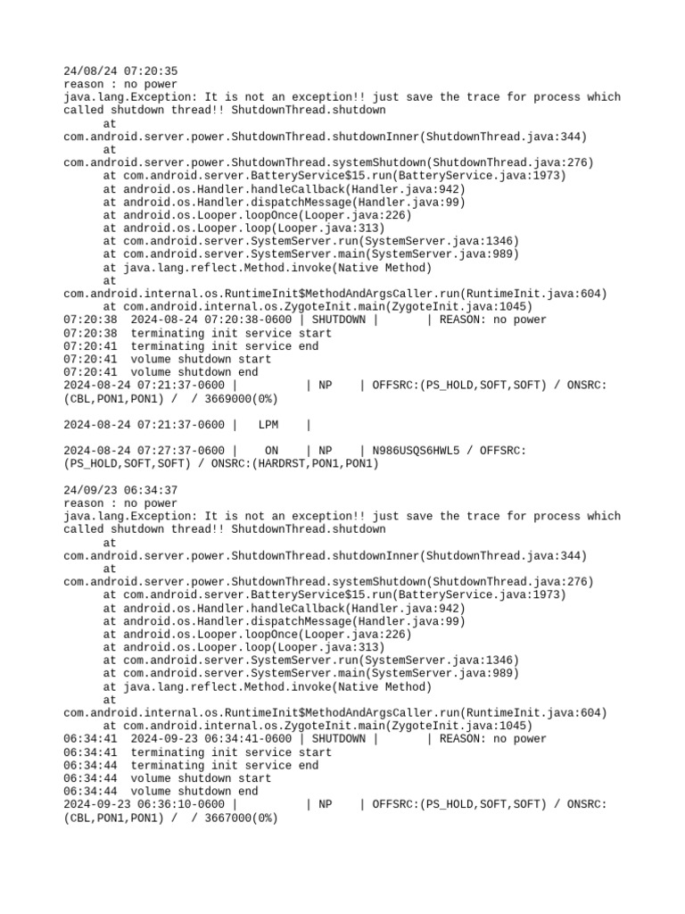 Power Off Reset Reason Backup | PDF | Java (Programming Language) | Computer Programming