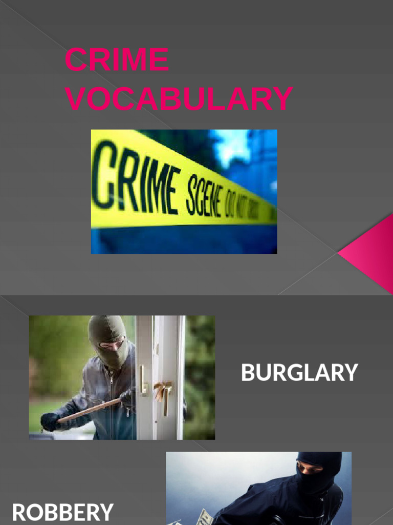 Crime Vocabulary and Reporting Guide | PDF