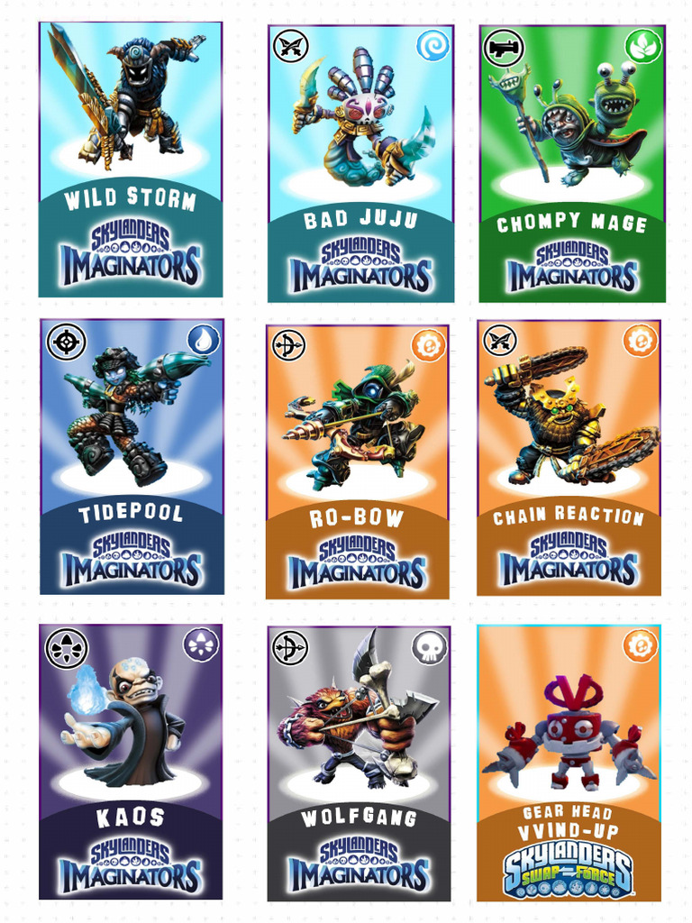 Skylander Cards Examples | PDF