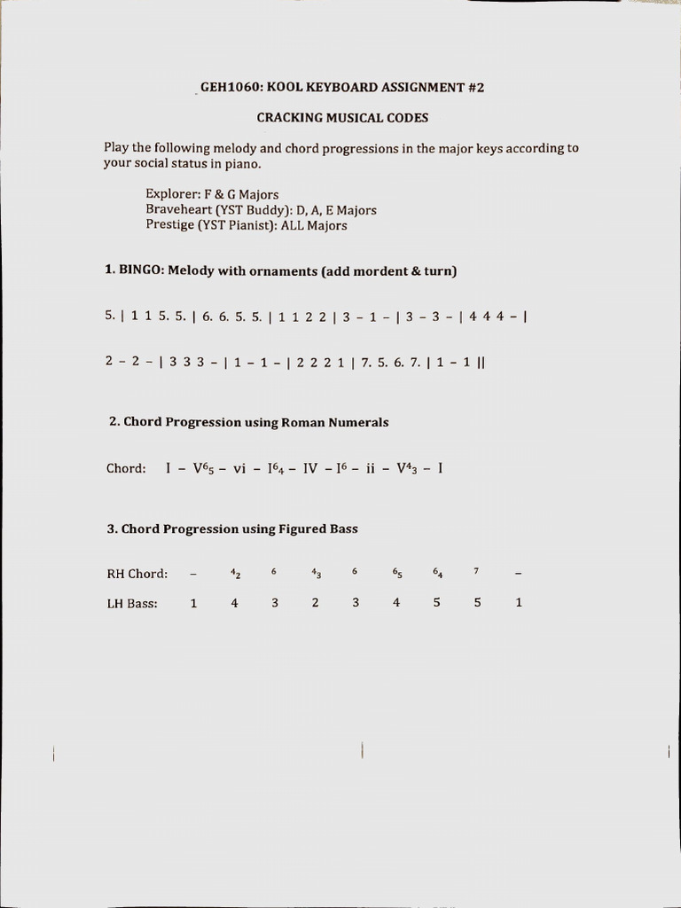 BINGO: Melody With Ornaments (Add Mordent & Turn) 5.1 11 5. 5. - 6. 6 ...