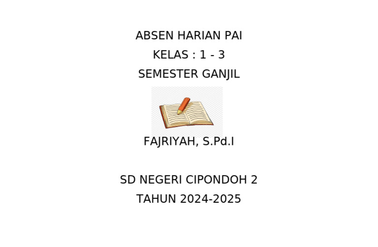 Cover Absensi | PDF