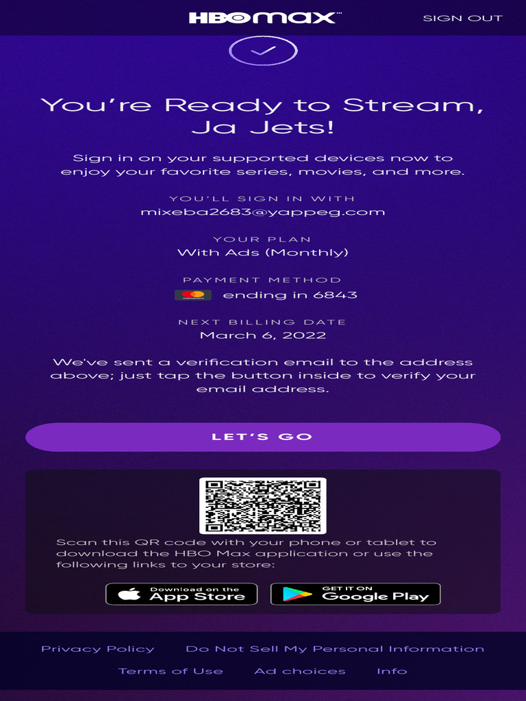HBO Max Sign-In and QR Code Guide | PDF