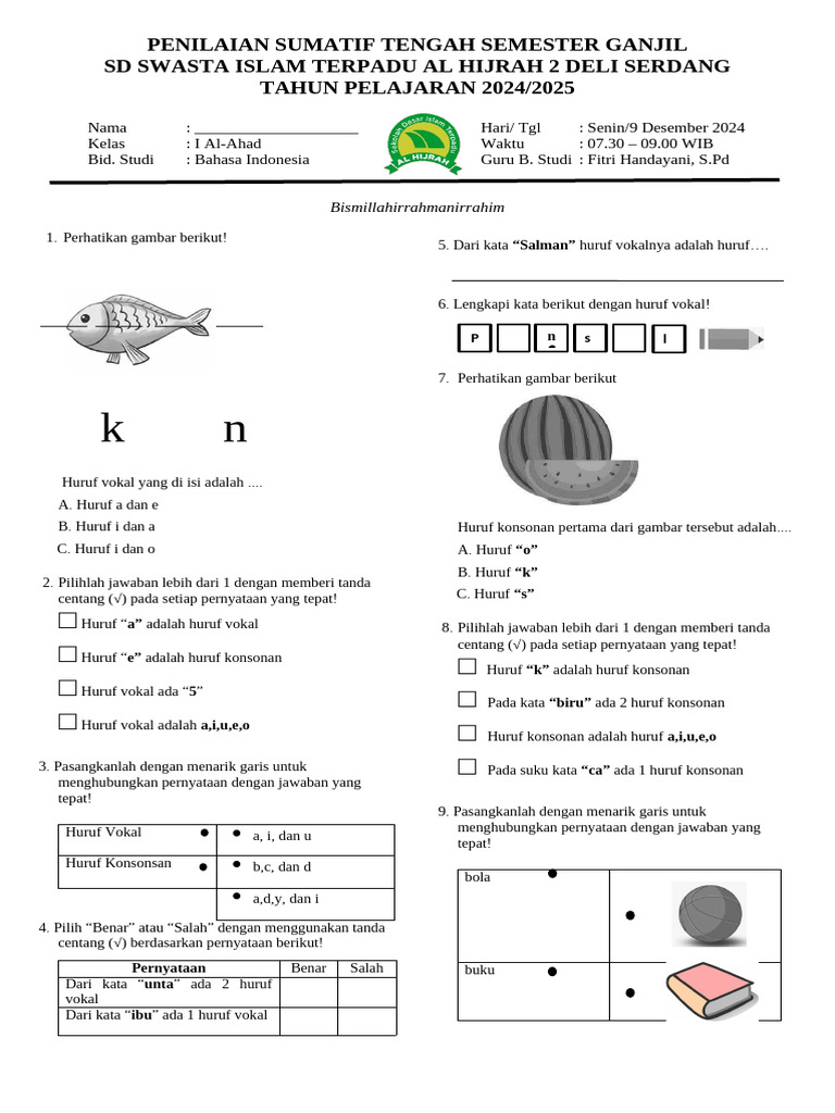 Soal PTS Genap B Indo | PDF