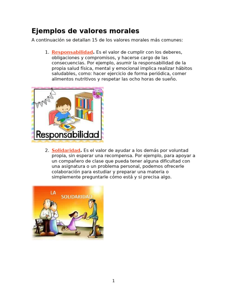 15 Valores Morales Esenciales | PDF | Empatía | Las emociones