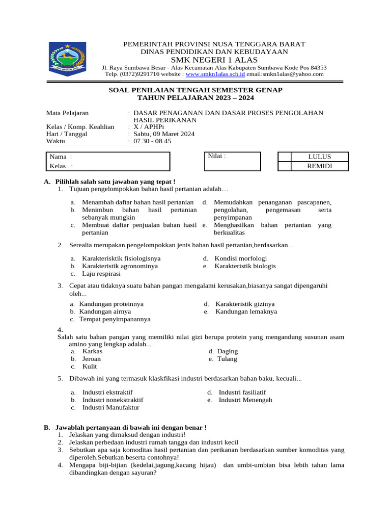 14. DASAR PENAGANAN DAN DASAR PROSES PENGOLAHAN HASIL PERIKANAN | PDF