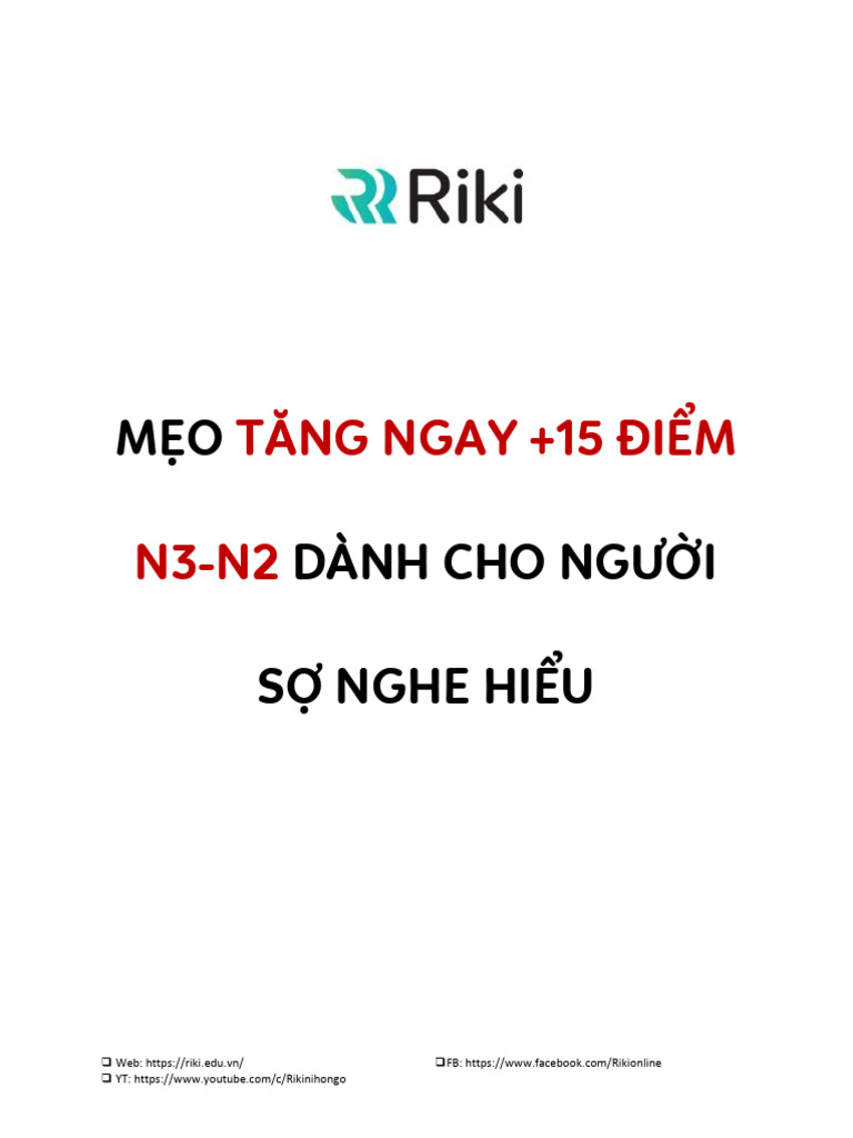 11 15 Meo Tang Ngay 15 Diem n3 n2 | PDF