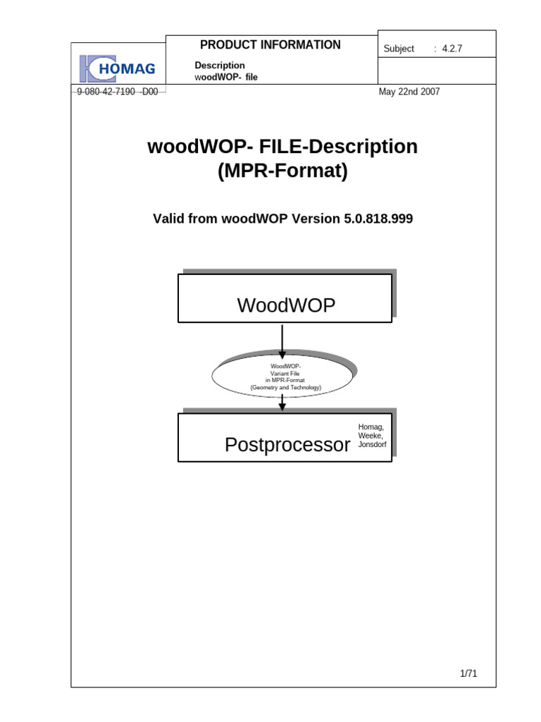 woodWOP MPR-Format File Overview | PDF | Cartesian Coordinate System ...