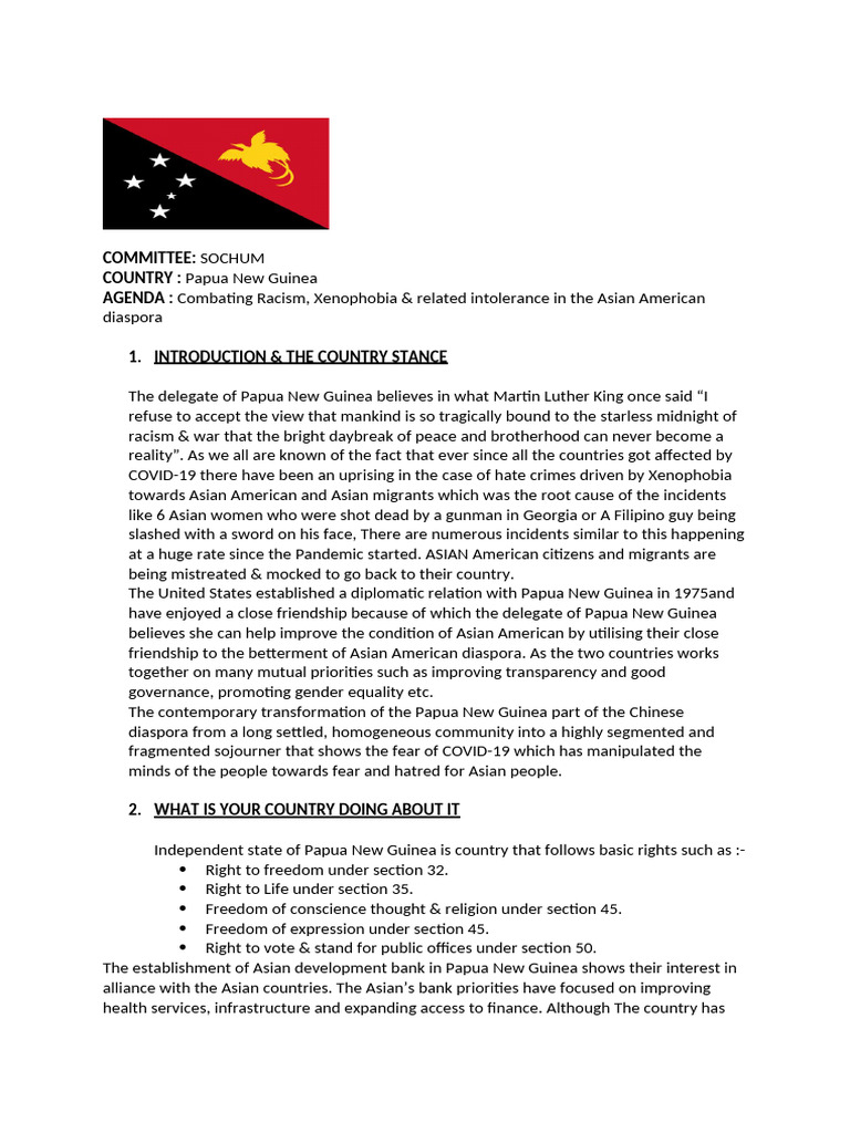 PP-SOCHUM-Papua New Guinea | PDF | United Nations | International Relations