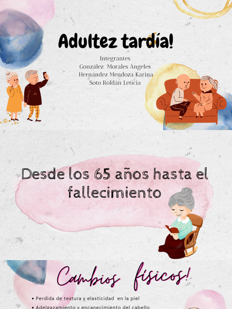 Adultez Tardia Cambios Fisicos | PDF | Ritmo circadiano | Sistema endocrino