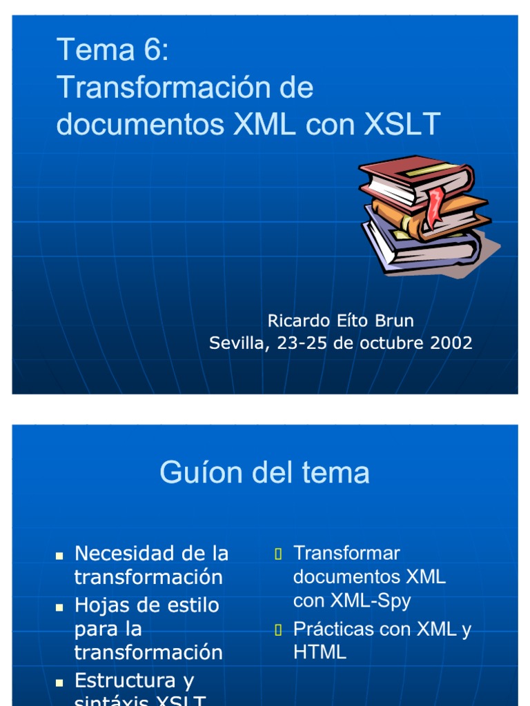 06.transformación de Documentos XML Con XSLT | PDF | Xslt | HTML
