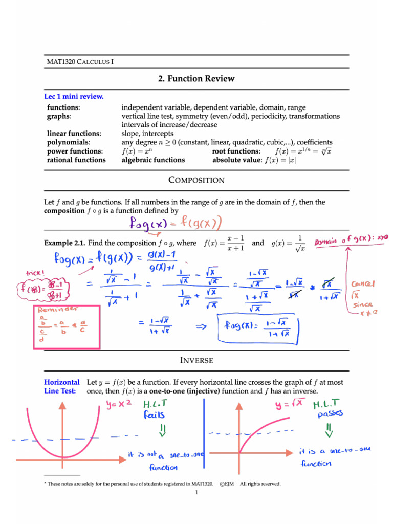 MAT1320C, note 2, filled | PDF | Trigonometric Functions | Trigonometry