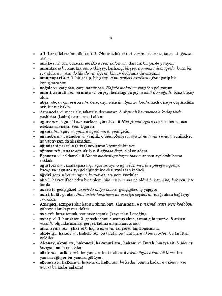 Vdoc - Pub Lazuri Turkuli Nenapuna Lazca Trke SZLK | PDF