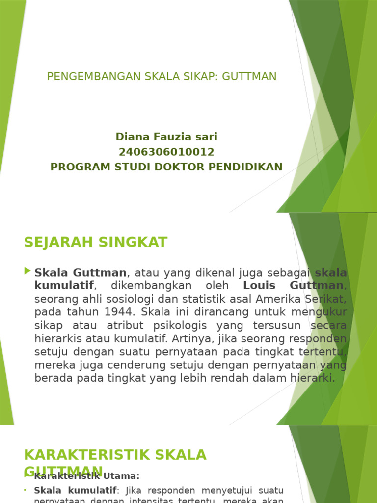 Pengembangan dan Contoh Skala Guttman | PDF