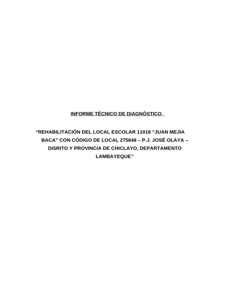 Informe Técnico de Diagnotico | PDF | Laboratorios | Ventana