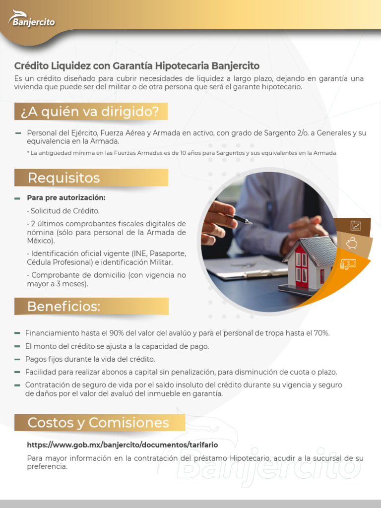 Credito Liquidez Garantia Hipotecaria Banjercito | PDF