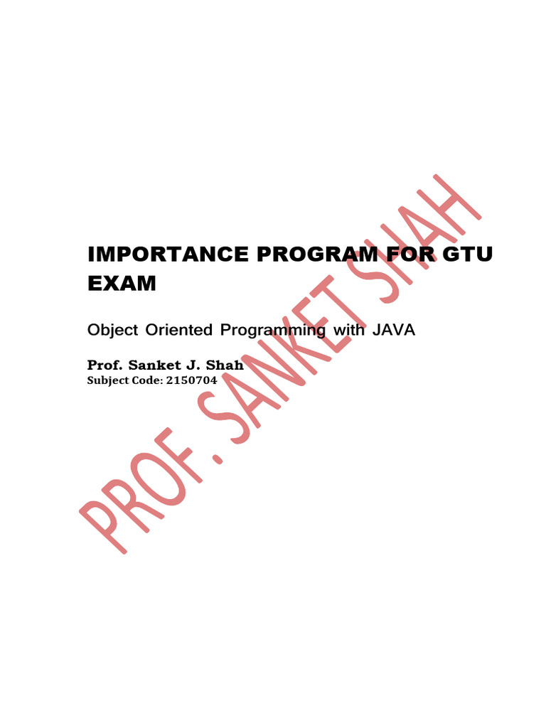 oopj_practical__2_ | PDF | Method (Computer Programming) | Class ... oopj_practical__2_ | PDF | Method (Computer Programming) | Class ...