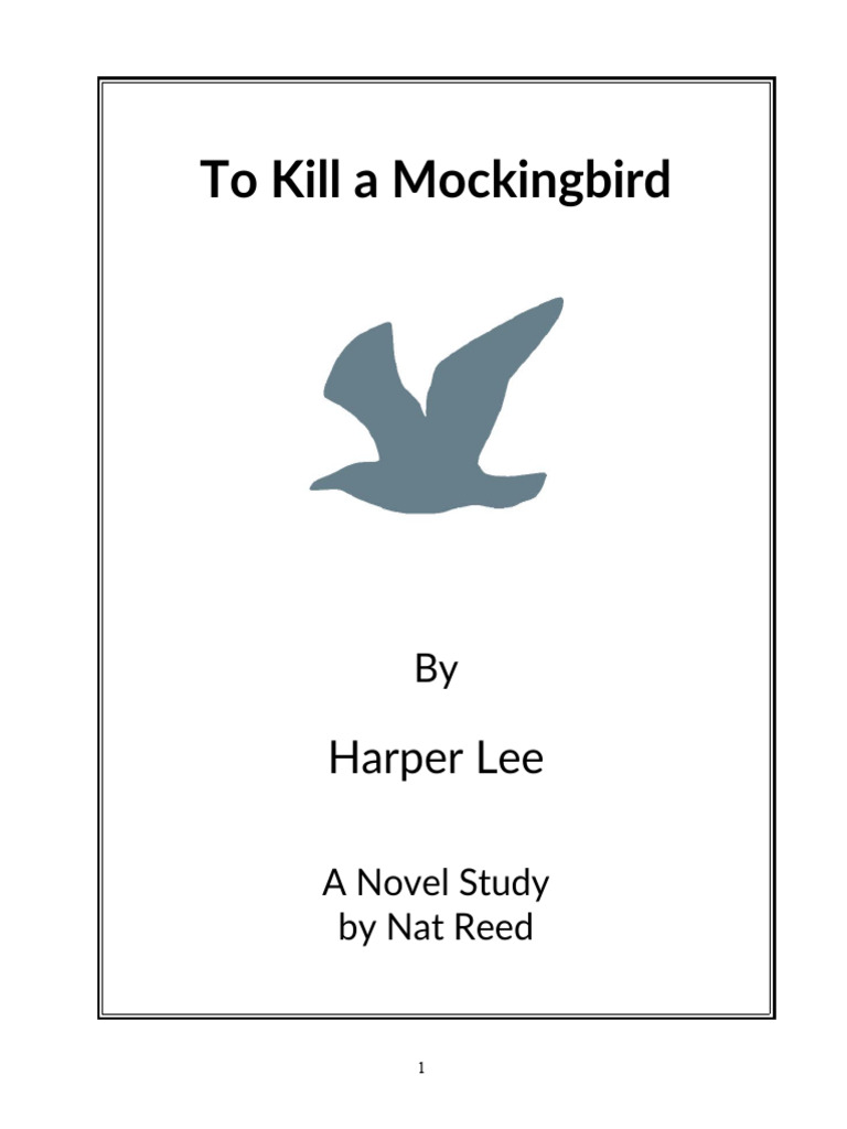 To Kill A Mockingbird Novel Study Preview | PDF | Harper Lee | To Kill ...