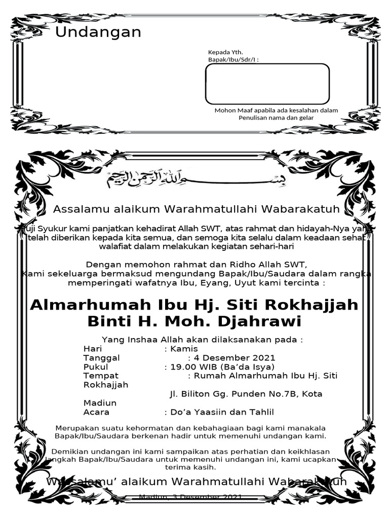 Assalamu Alaikum Warahmatullahi Wabarakatuh3 | PDF