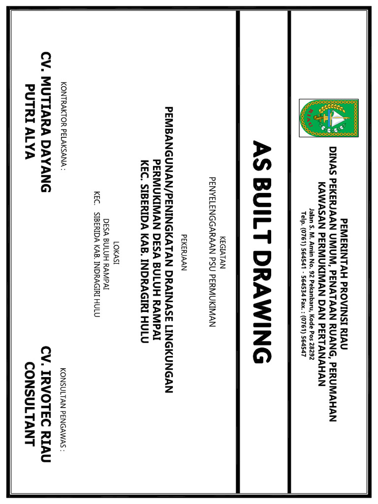 8.1. Asbuilt Drawing Desa Buluh | PDF