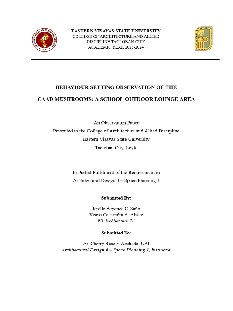 Behavior Setting Observation | PDF | Psychological Concepts | Psychology