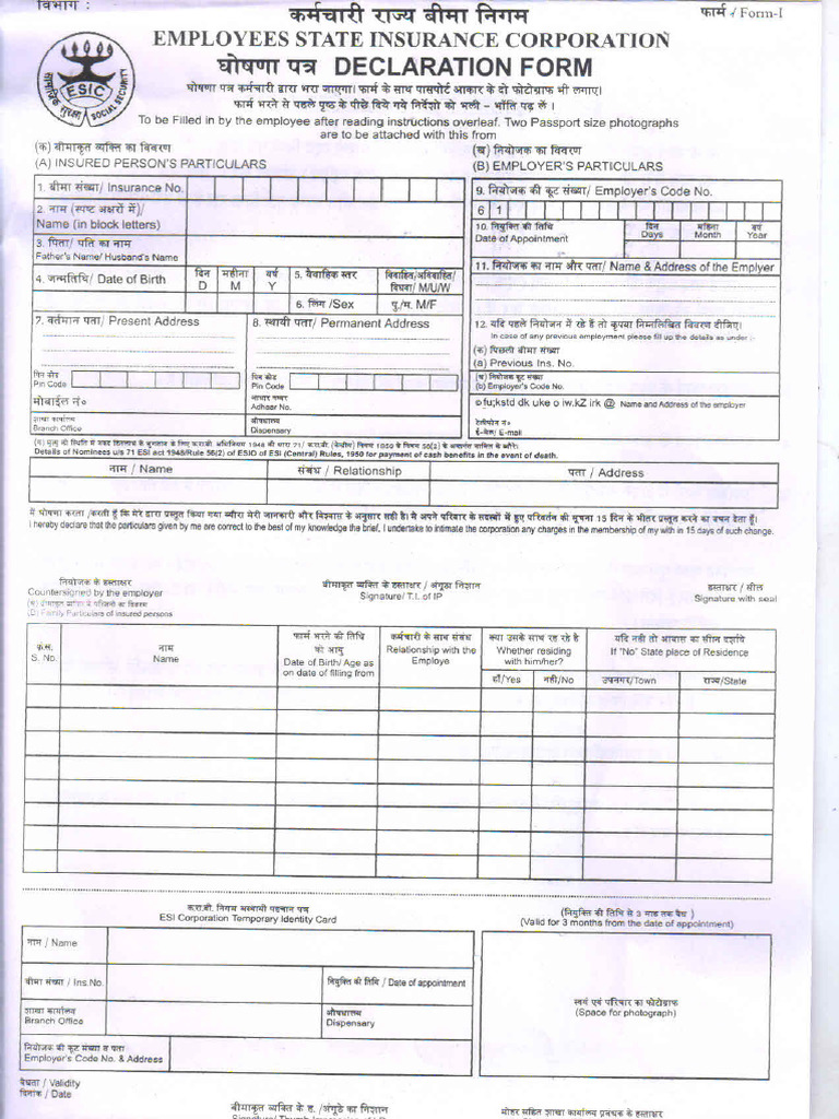 Employeeesiform | PDF