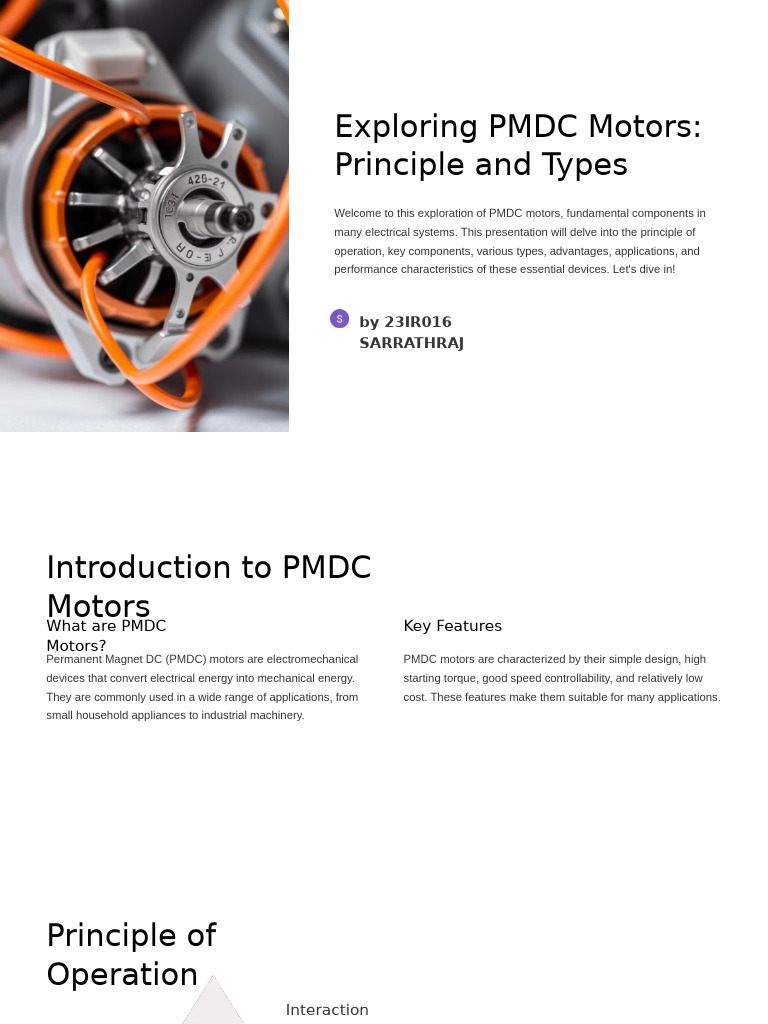 Understanding PMDC Motors: Types & Benefits | PDF | Electric Motor ...