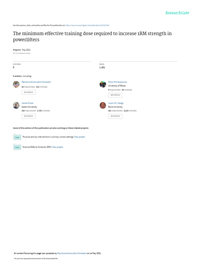 The-minimum-effective-training-dose-for-1RM-strength-preprint | PDF ...