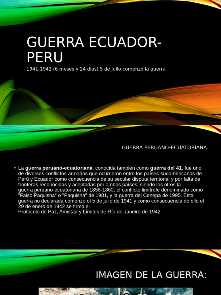 Guerra Peruano-Ecuatoriana 1941-1942 | PDF