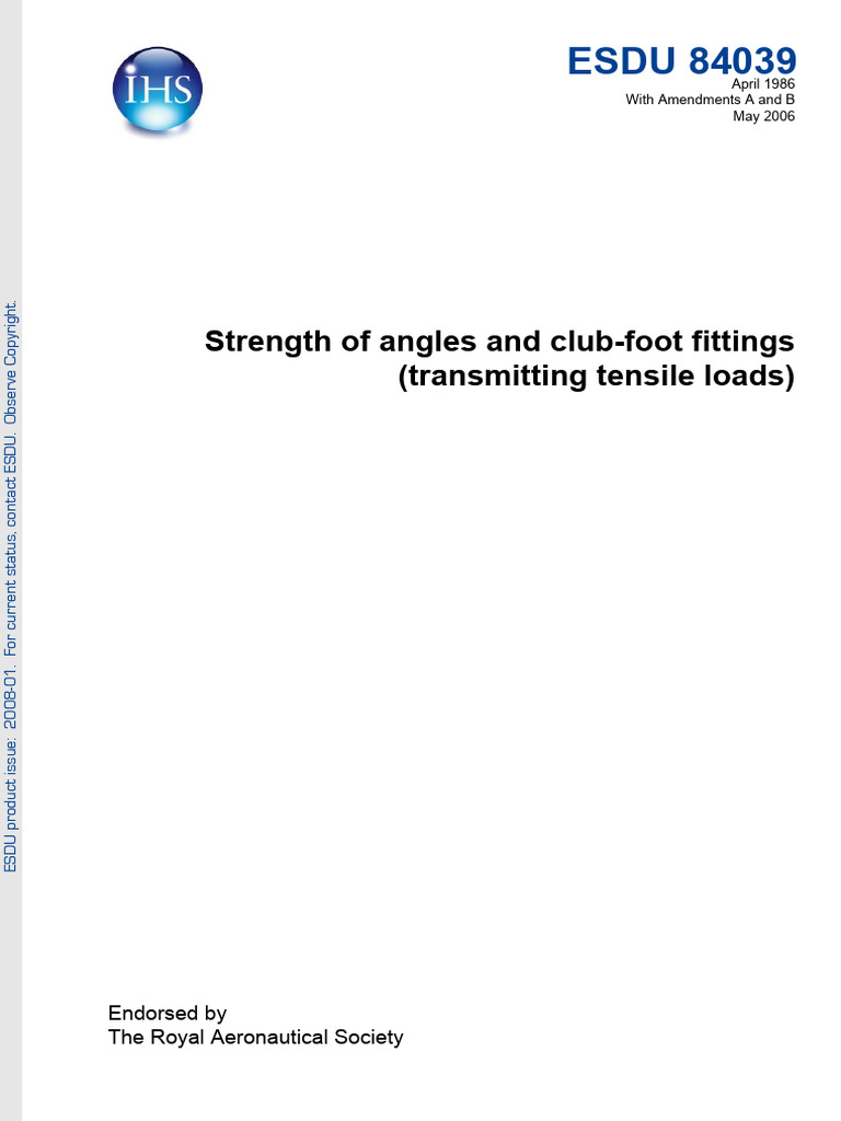 ESDU 84039b | PDF | Deformation (Engineering) | Plasticity (Physics)