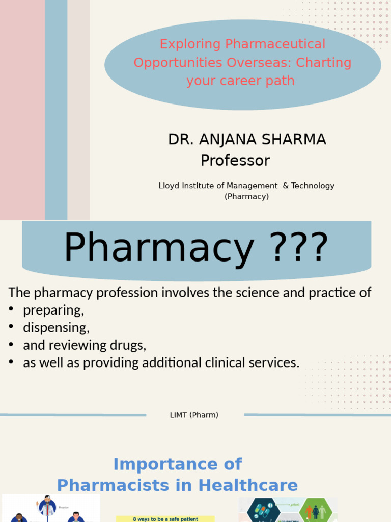 SCOPE OF PHARMACY (1) | PDF | Pharmacist | Pharmacy