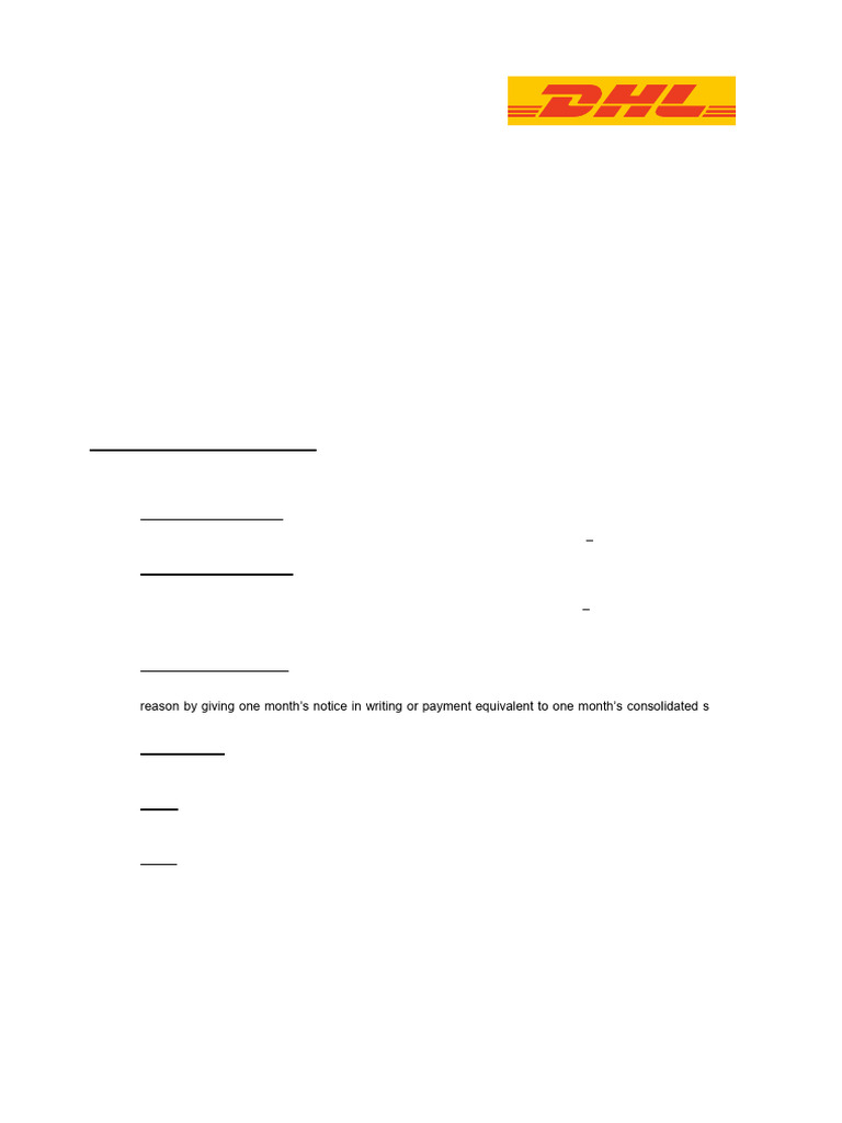 Ankur Maurya - DHL - offer letter (1) | PDF | Breach Of Contract | Business