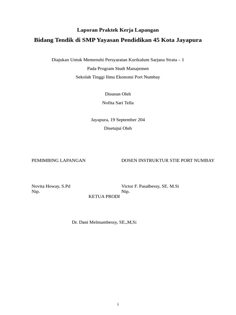 Laporan Kegiatan Magang 2024 | PDF