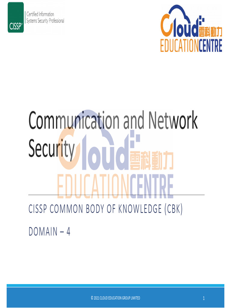 Domain 4 - Communication and Network Security | PDF | Computer Network | I Pv6