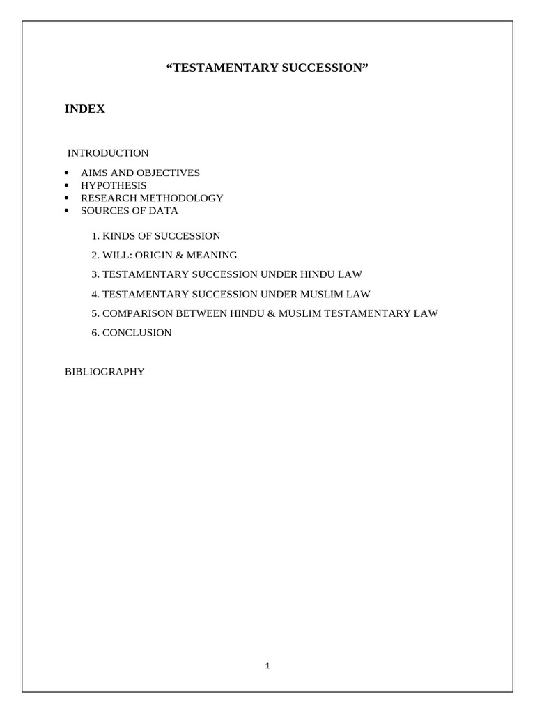 assingment- TESTAMENTARY-SUCCESSION | PDF | Will And Testament | Intestacy