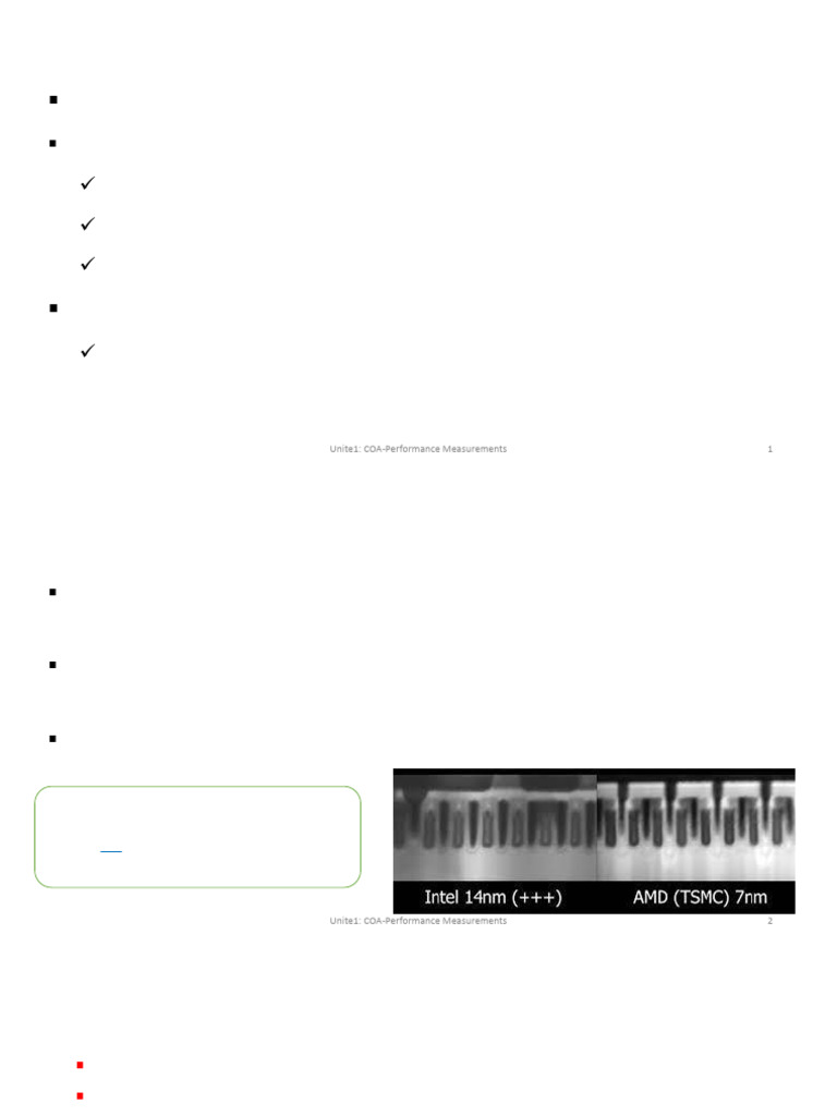 2-UNIT-1-COA-Performance Measurements | PDF | Central Processing Unit | Parallel Computing