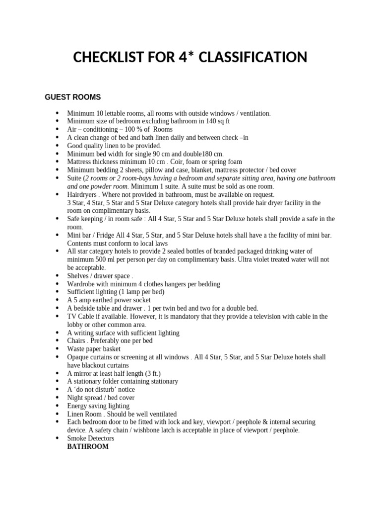 Checklist For 4 | PDF | Shower | Bathroom