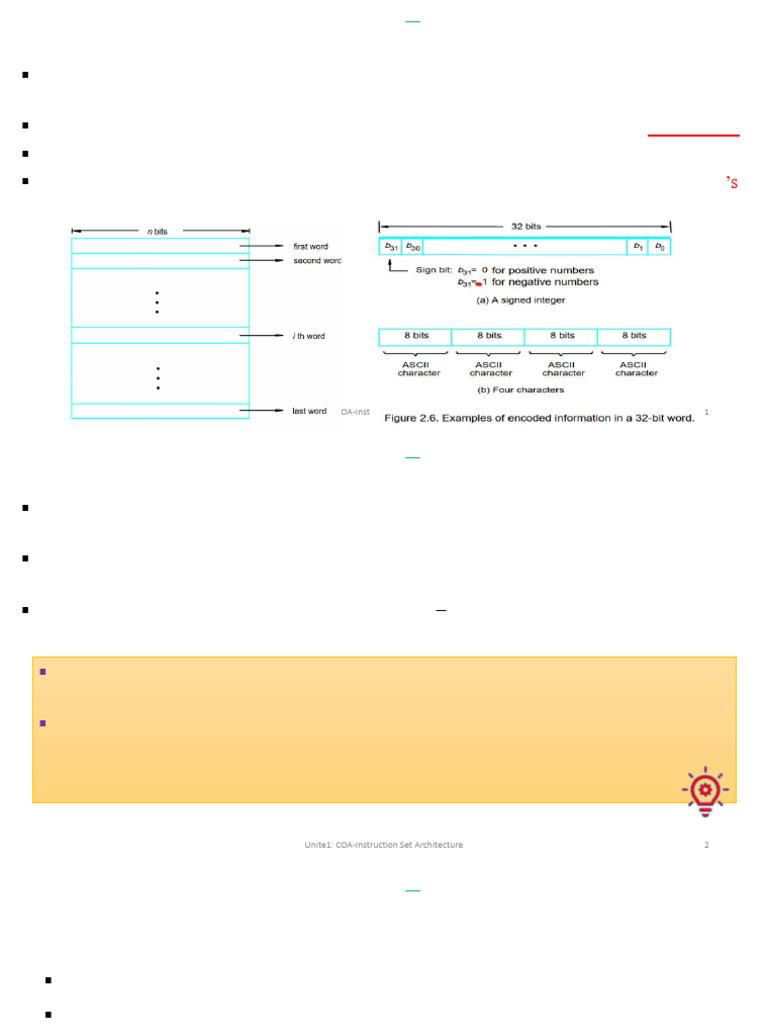 3-UNIT-1-COA-Instruction Set Architecture | PDF | Bit | Assembly Language