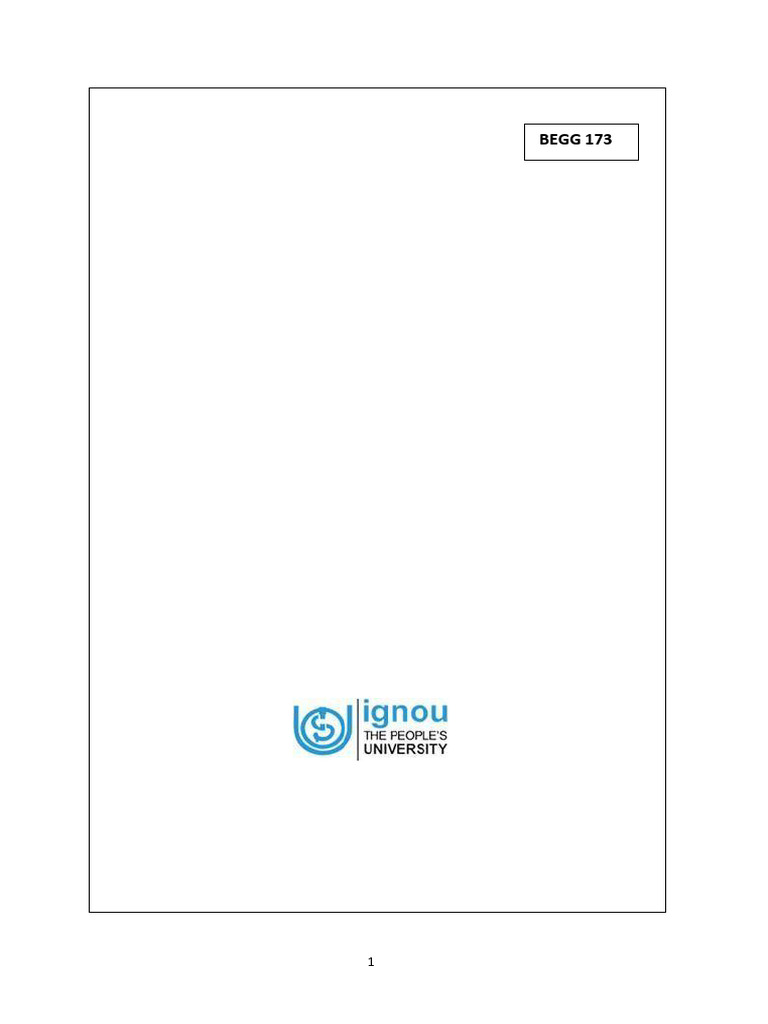 Assignment BEGG-173 July 2024 and January 2025 | PDF | Plagiarism ...